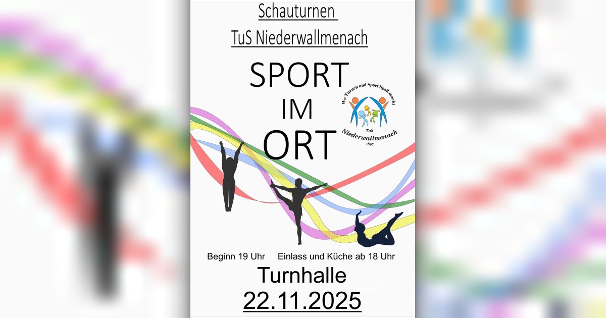 Schauturnen "Sport im Ort" TuS Niederwallmenach | Verbandsgemeinde ...